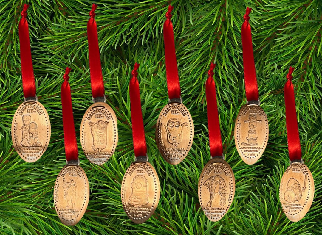 Universal Pressed Penny Christmas Ornament Despicable Me set of 8. - Etsy
