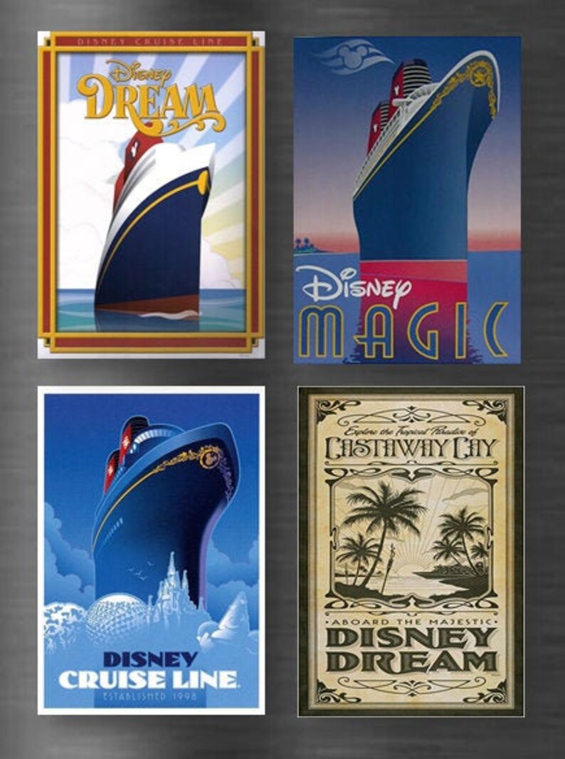 Disney Vintage Poster Magnet Disney Cruise Line Magic | Etsy