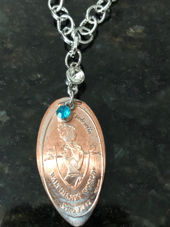 Cinderella Themed Disney Princess Pressed Penny Necklace With - Etsy