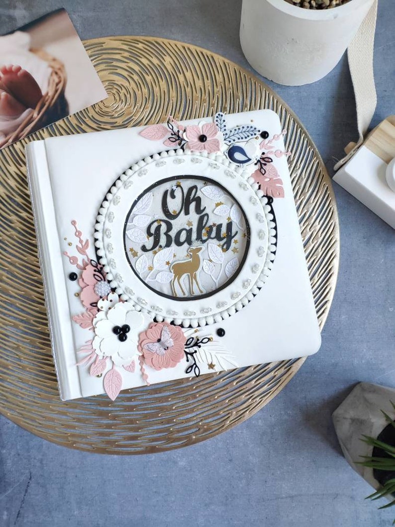 Baby Girl Memory Keepsake Book Personalized Baby Photo Album | Etsy