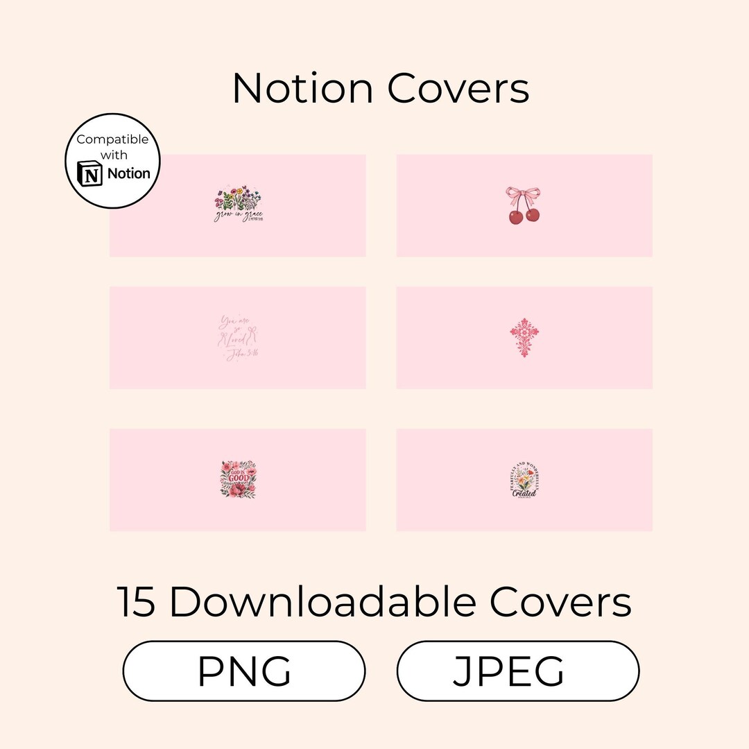 Bible Study Notion Covers | Aesthetic Christian Notion Templates ...