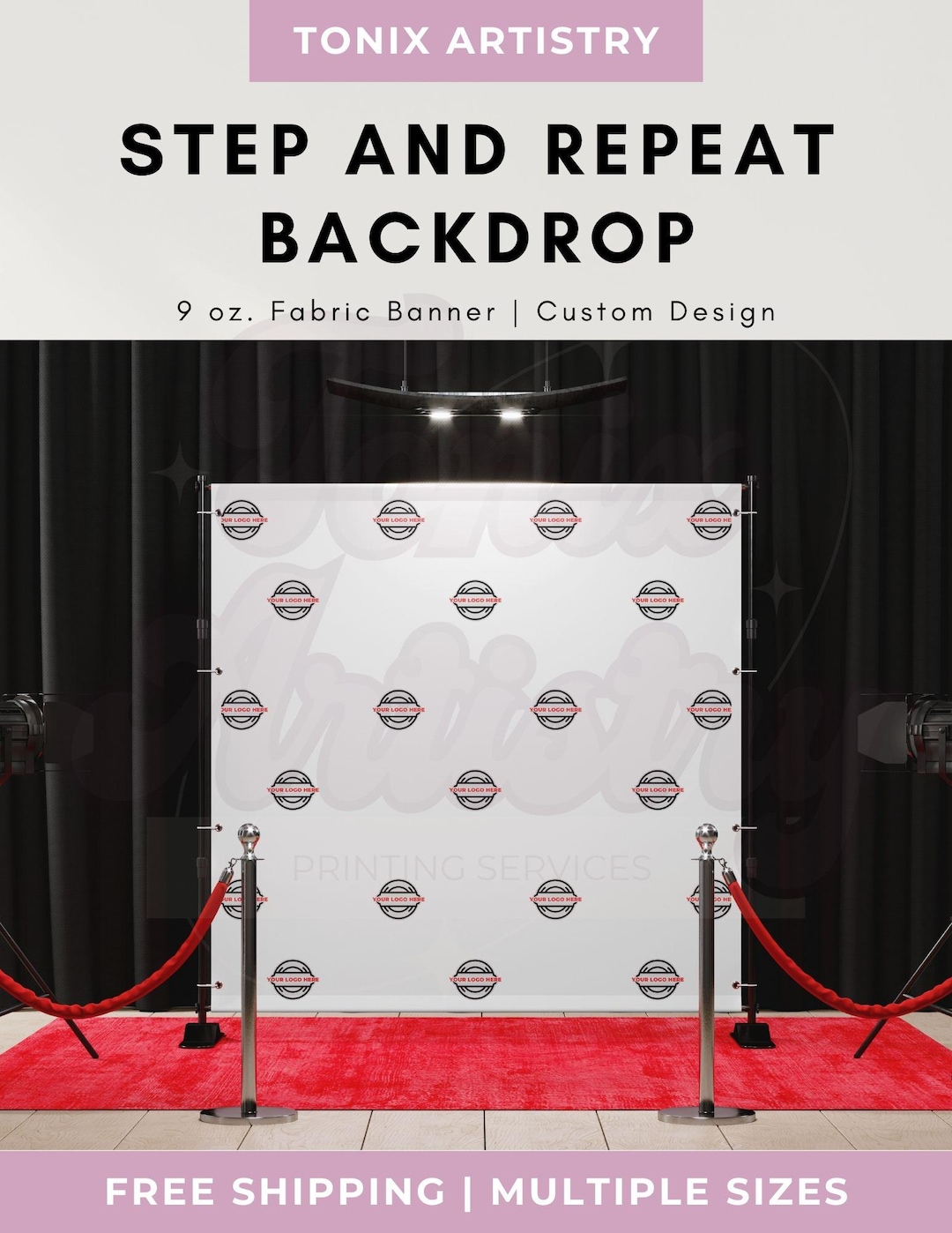 Custom Step and Repeat Backdrop-perfect for Events, Photobooths ...