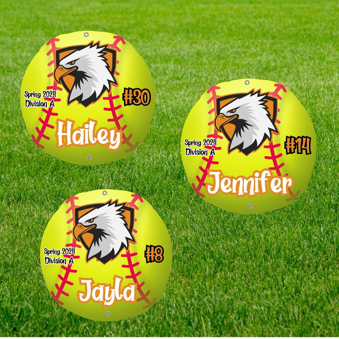Custom Youth Softball Banners With Name, Number, and Team Logo - Etsy