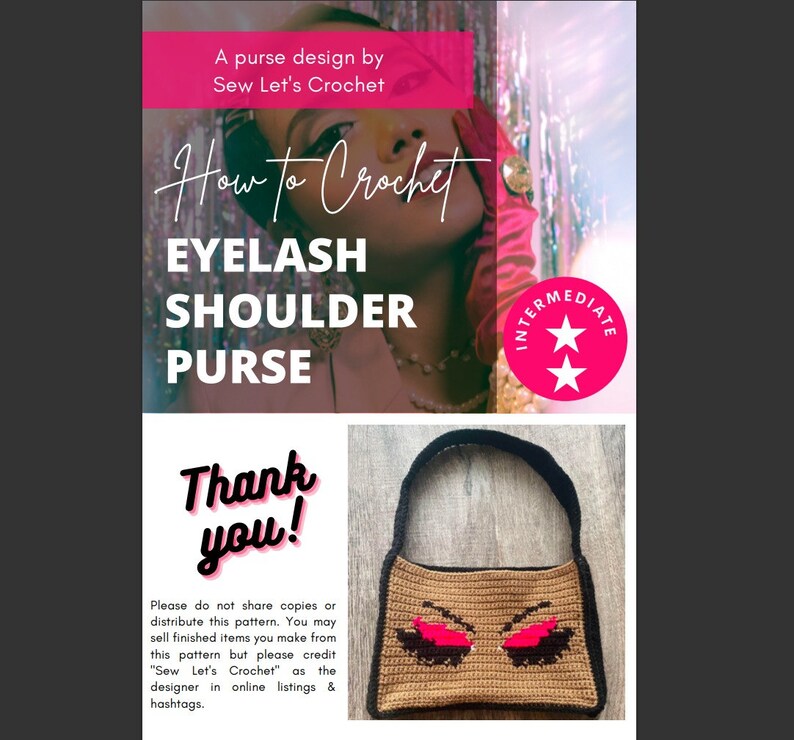 Crochet Eyelash Shoulder Purse PATTERN ONLY Digital Written - Etsy