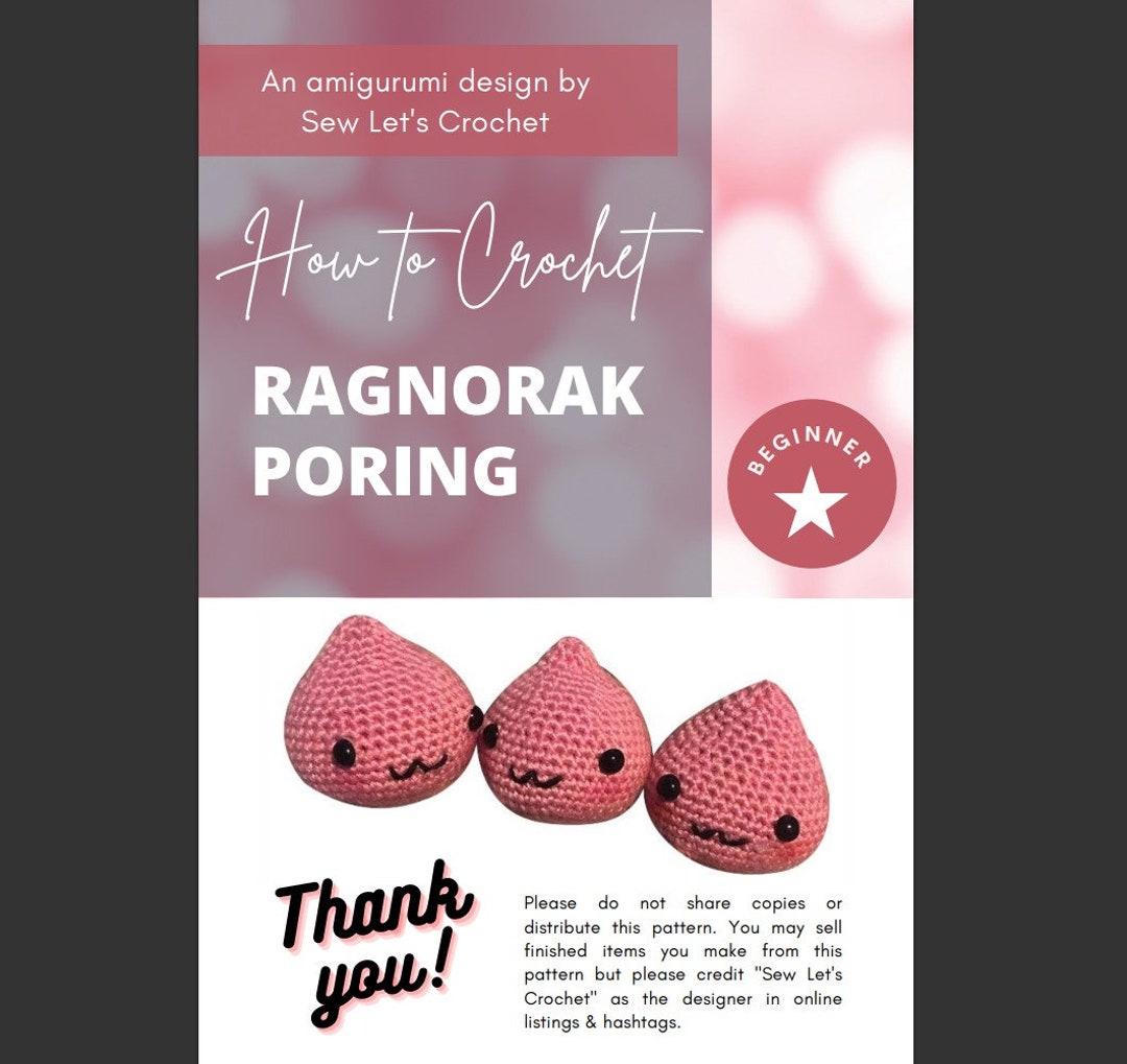 Crochet Ragnarok Poring Jelly Type Creature Monsters Swallow Small Cute ...