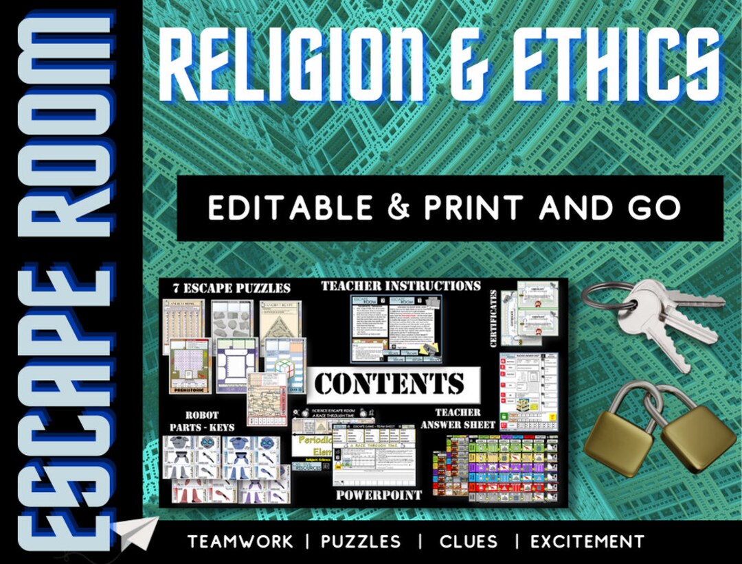 Religion and Ethics Escape Room Challenge - Etsy