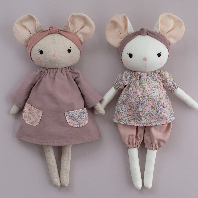 Mouse Cloth Doll Patterns - Etsy