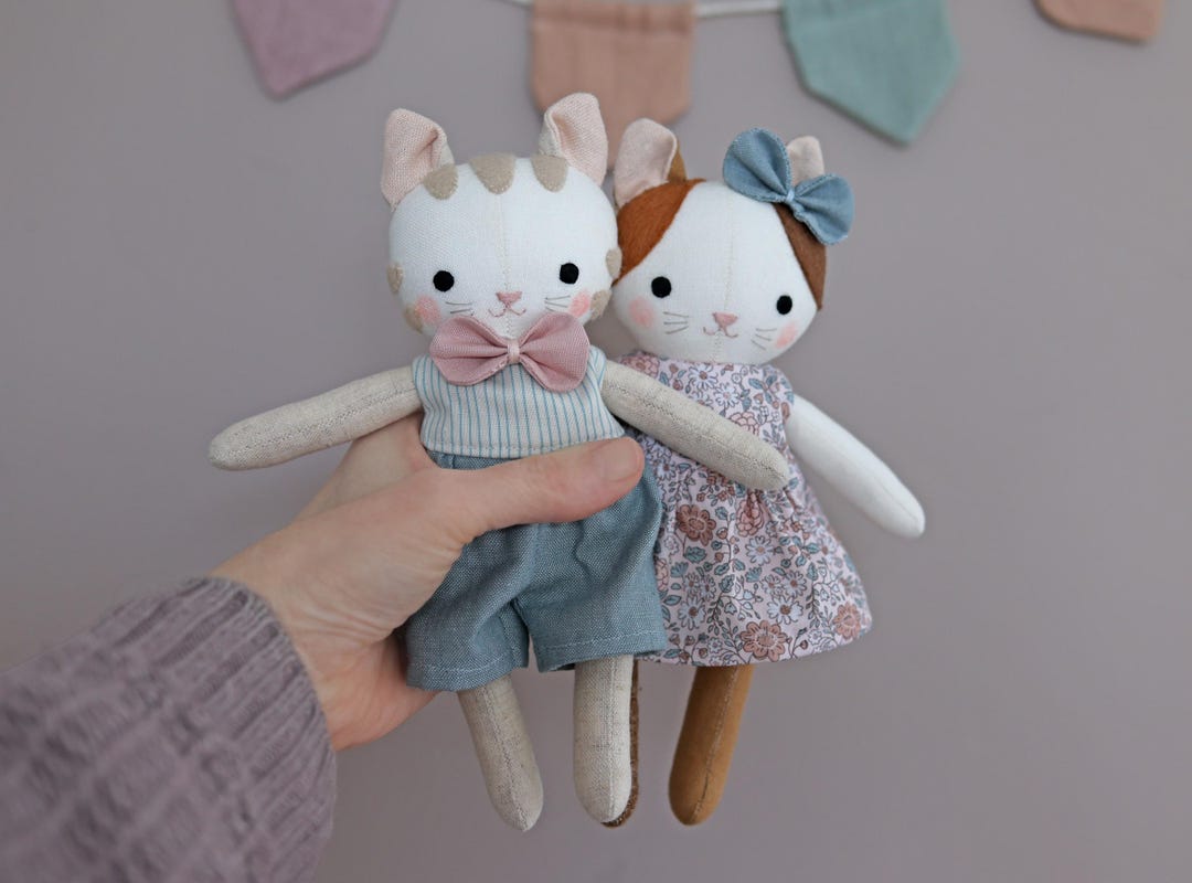 Baby Cat Sewing Pattern PDF - Make a Kitten / Cat Cloth Doll / Stuffed ...