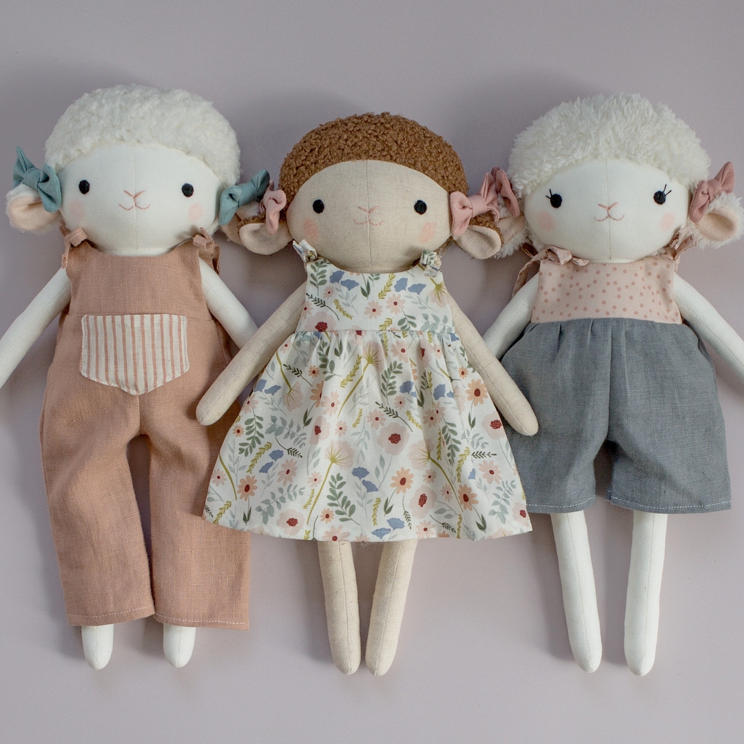 Lamb Sewing Pattern PDF - Make a Cloth Lamb Doll / Stuffed Animal Toy ...