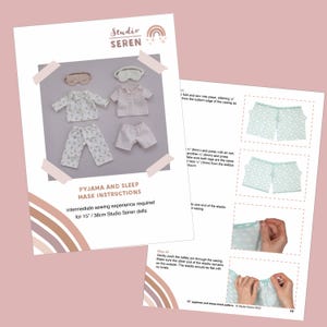 Doll Pyjama PDF Sewing Pattern and Tutorial - for Studio Seren Stuffed ...