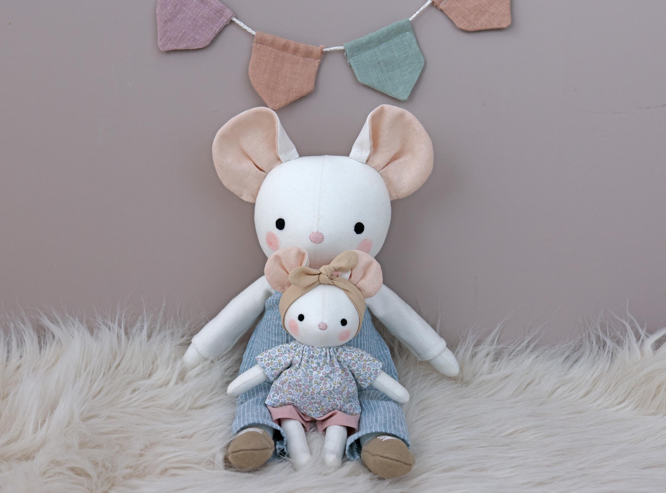 Baby Mouse Sewing Pattern PDF - Make a Mouse Doll / Stuffed Animal Toy ...
