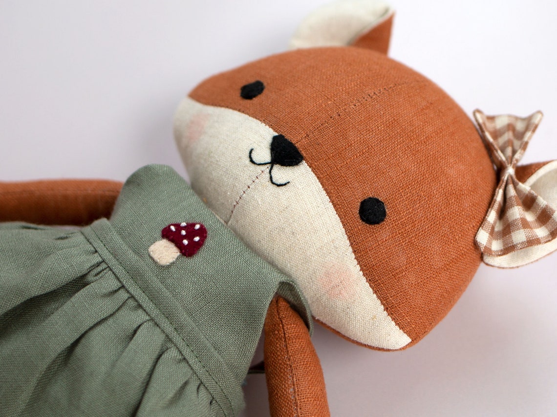 Fox Sewing Pattern PDF Make a Fox or Wolf Woodland Animal - Etsy UK