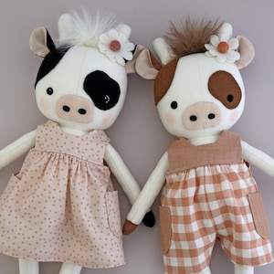 Highland Cow Sewing Pattern PDF - Make a Highland Cow Doll / Stuffed ...