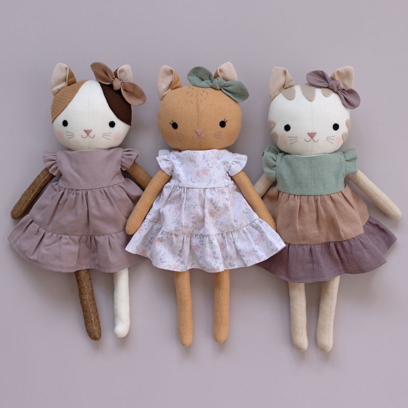 Cat Stuffed Animal Doll - Etsy