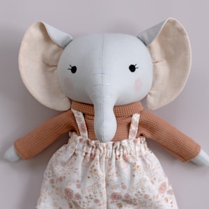 Elephant Sewing Pattern PDF - Make a Stuffed Elephant Doll / Stuffed ...