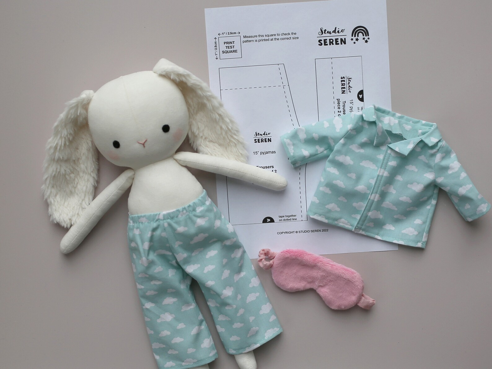 Doll Pyjama PDF Sewing Pattern and Tutorial - Etsy UK