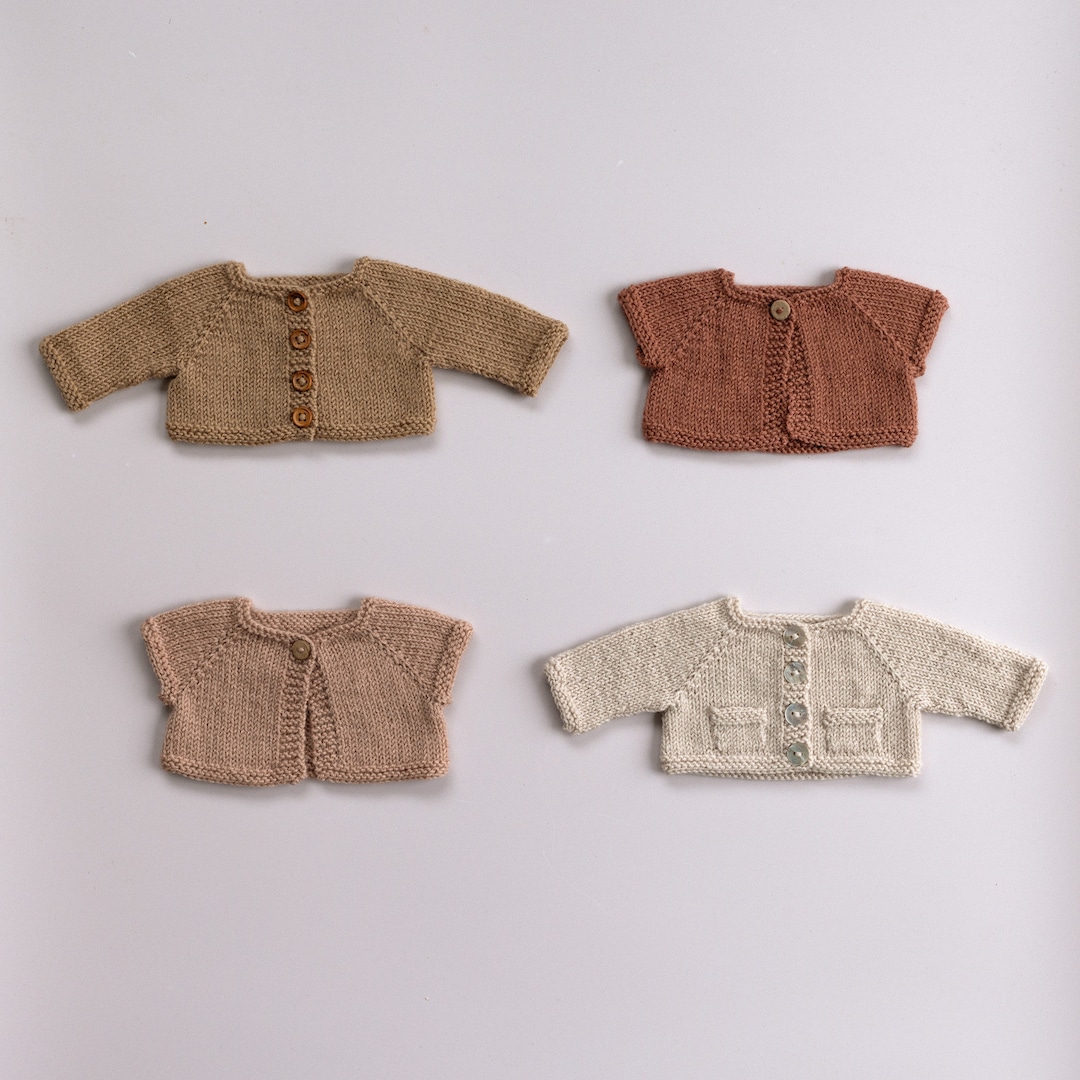Bella Cardigan Doll Knitting Pattern - Knit Doll Clothes for a Cloth ...