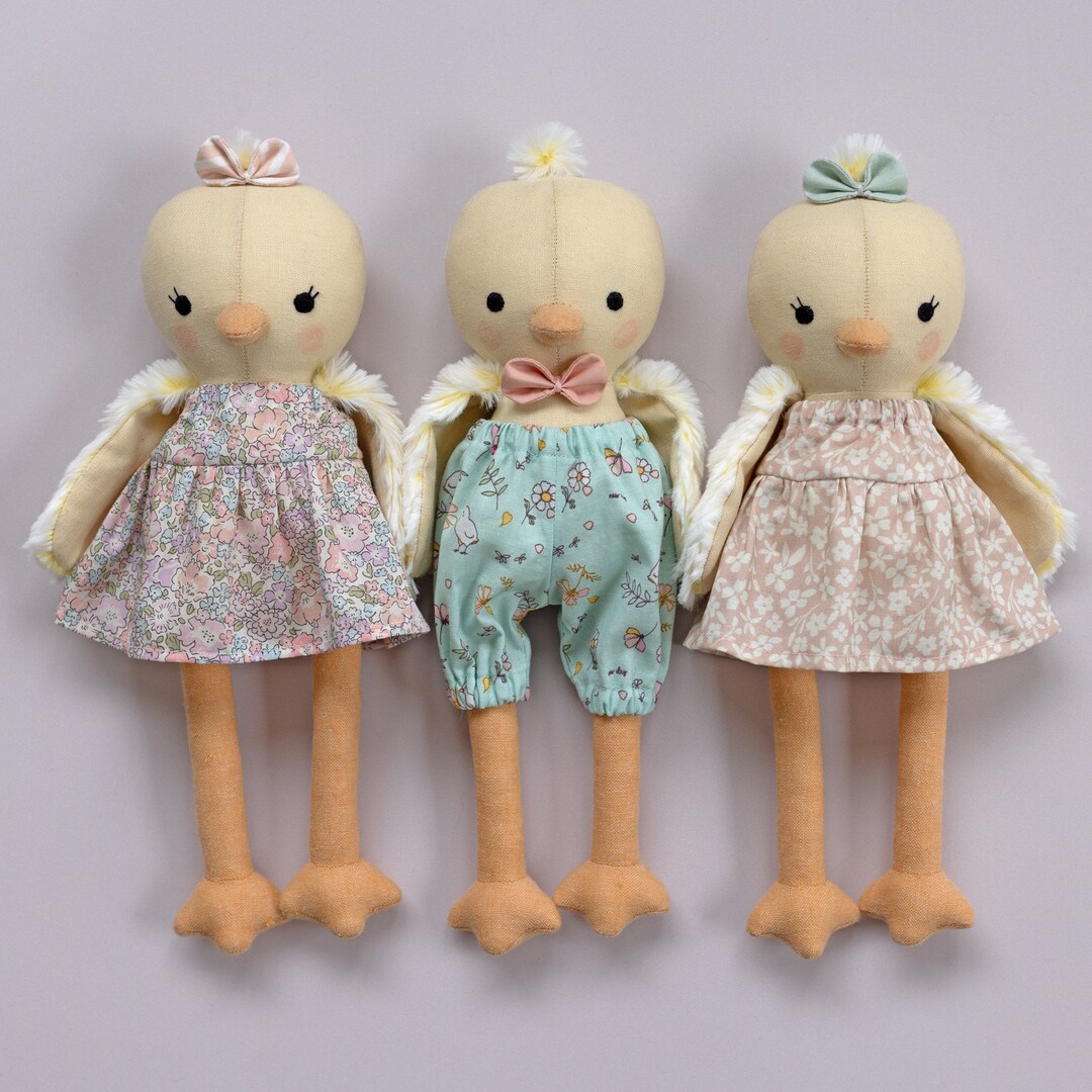 Easter Chick Sewing Pattern PDF - Make a Mini Duck or Chick Doll ...