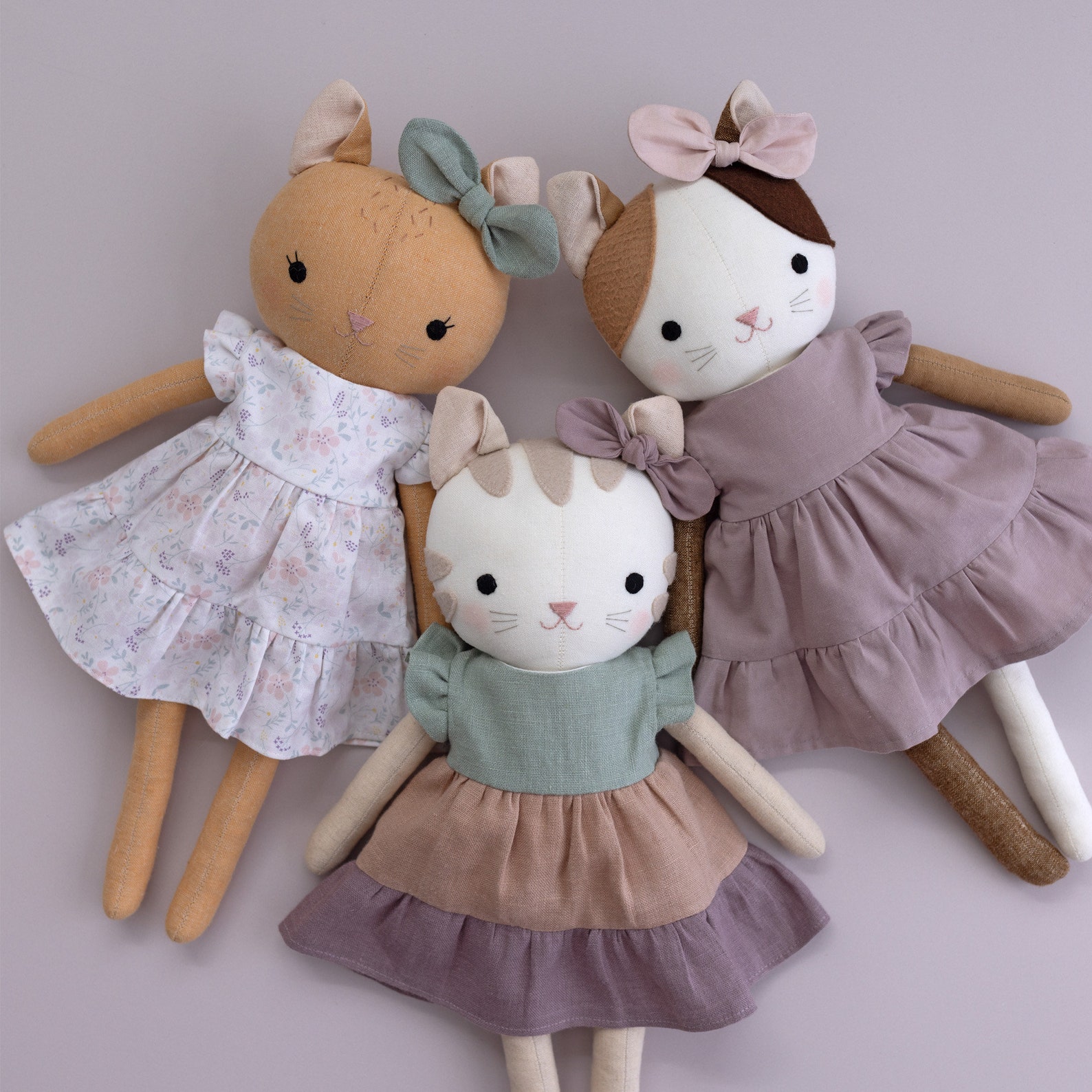 Cat Sewing Pattern PDF Make More Than One Type of Cloth Cat Doll ...