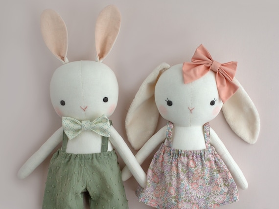 Bunny Sewing Pattern PDF Make 2 Types of Cloth Bunny Rabbit - Etsy