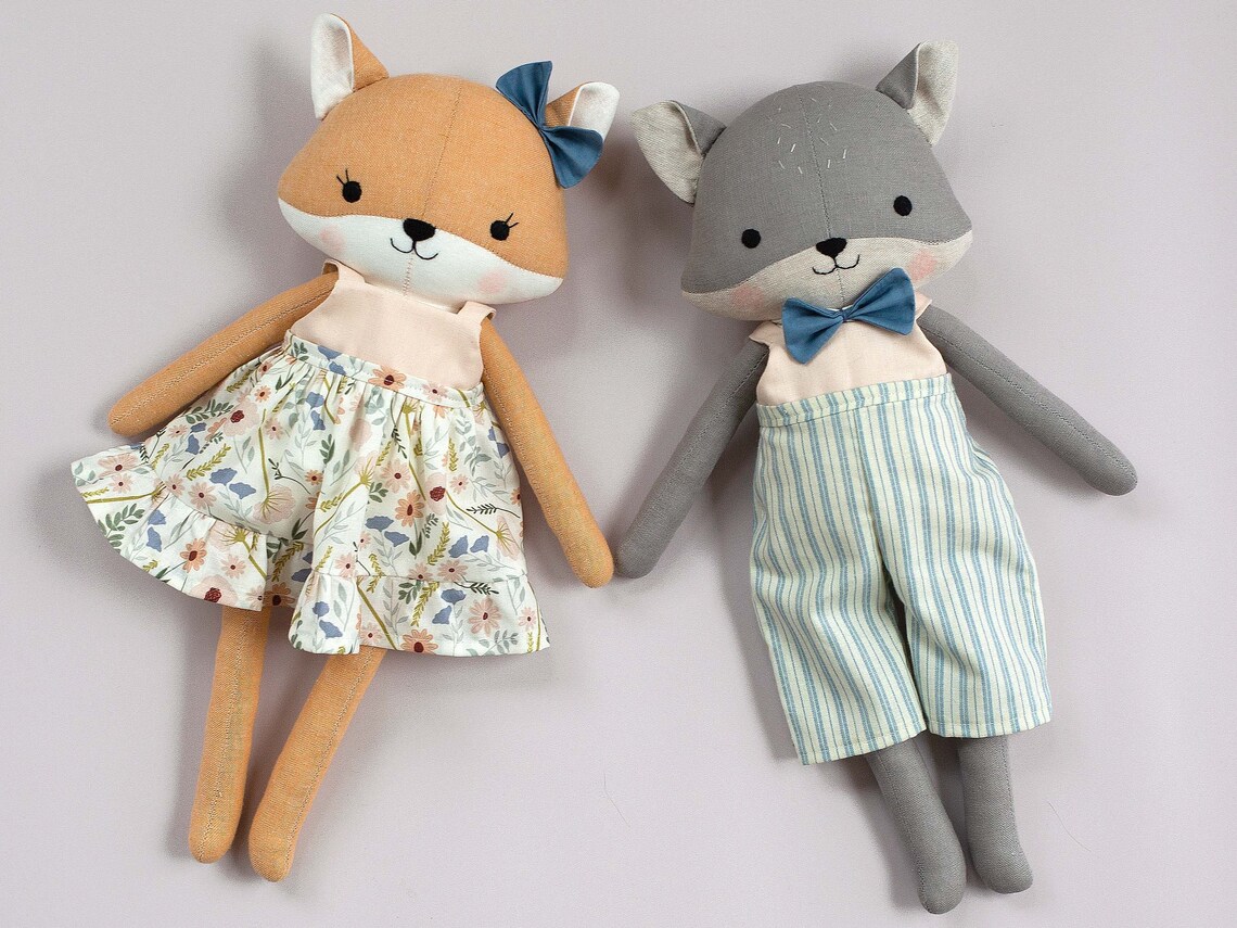 Fox Sewing Pattern PDF Make a Fox or Wolf Woodland Animal - Etsy UK