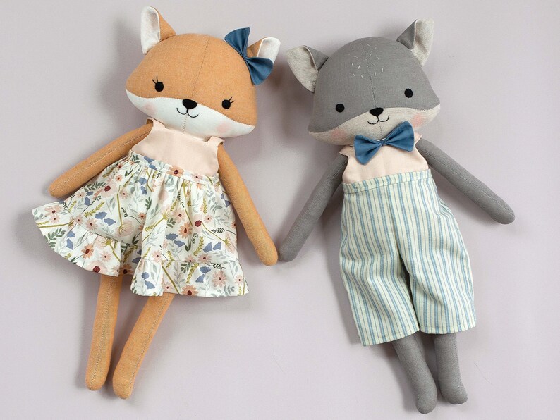 Fox Sewing Pattern PDF Make a Fox or Wolf Woodland Animal - Etsy