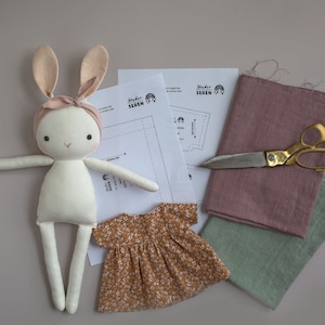 Doll Dress PDF Sewing Pattern and Tutorial - for Studio Seren Stuffed ...