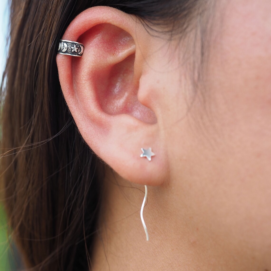 Sun Moon Star Ear Cuff Galaxy Celestial Ear Cuff Non Pierced - Etsy