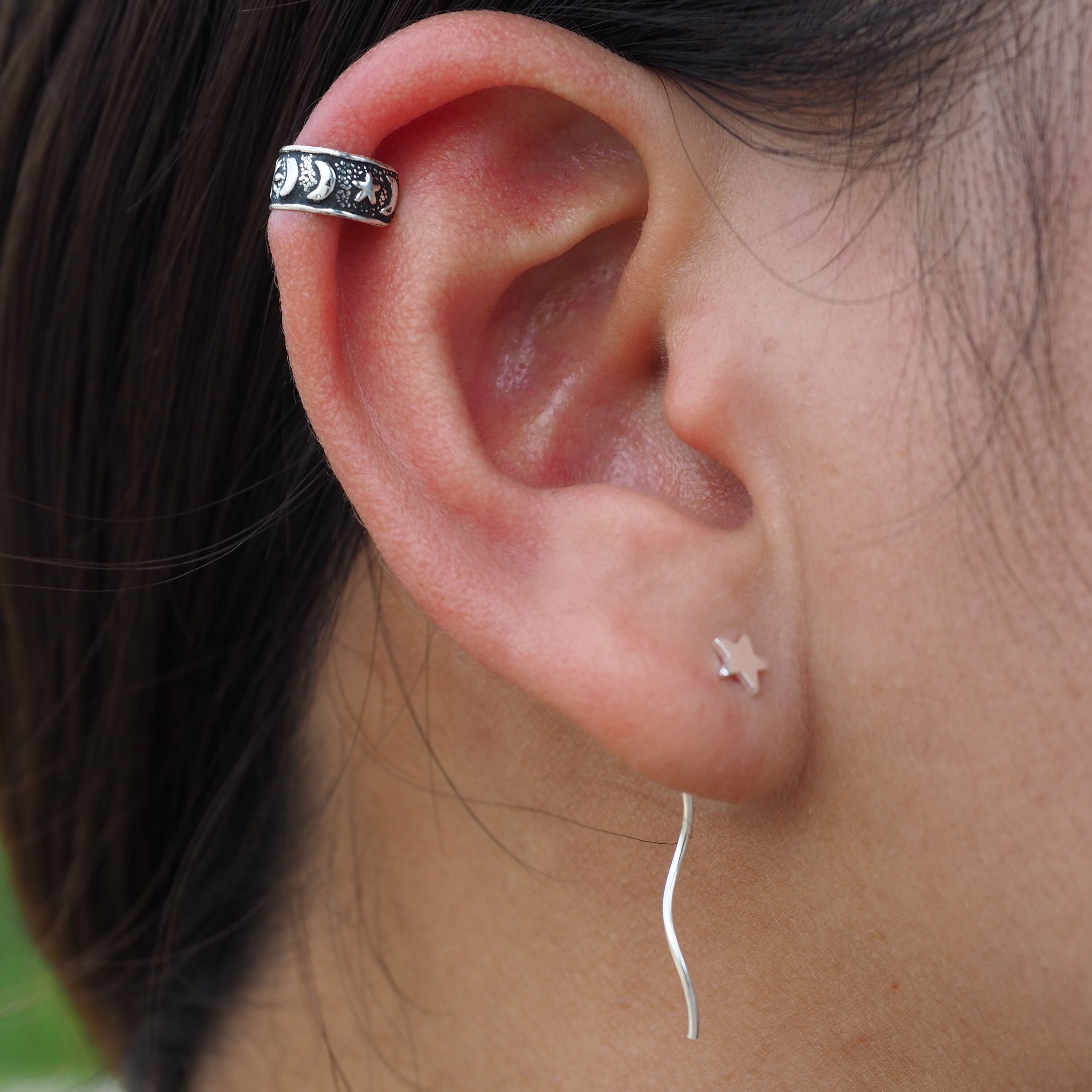 Sun Moon Star Ear Cuff Galaxy Celestial Ear Cuff Non Pierced - Etsy