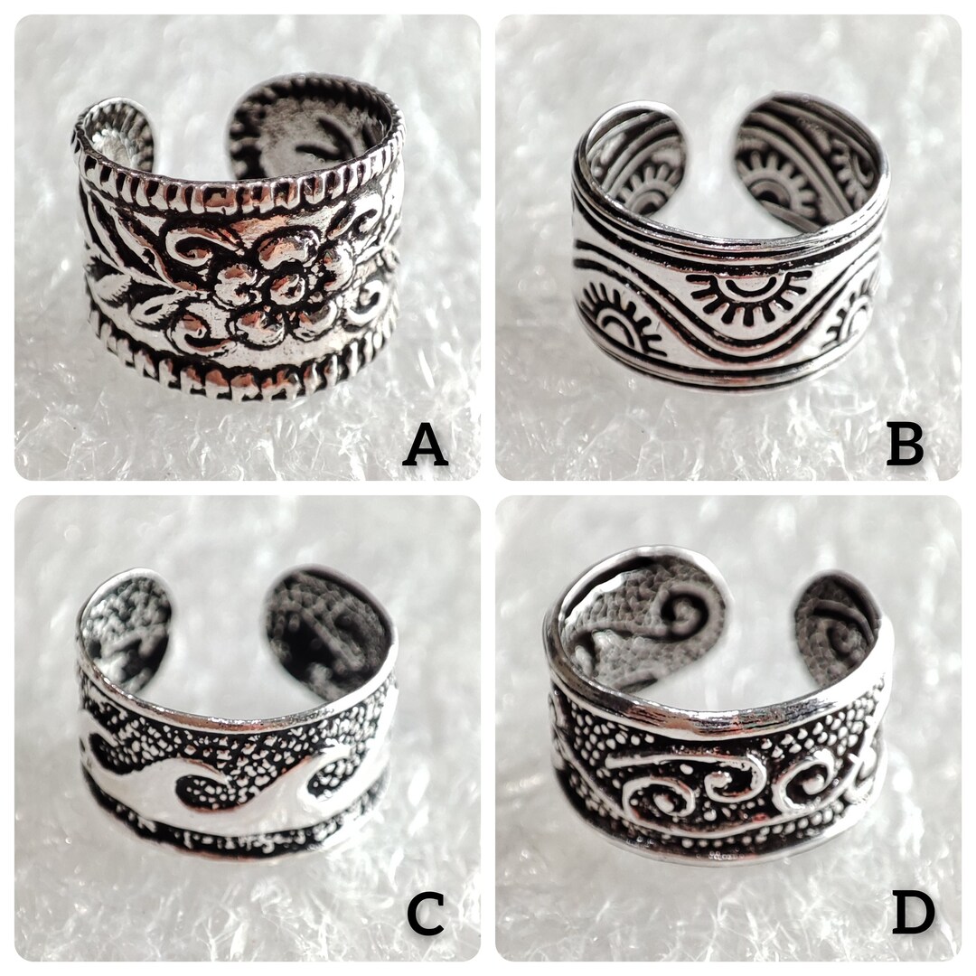 4 Styles Sterling Silver Boho Conch Ear Cuff, Tribal Ear Cuff No ...