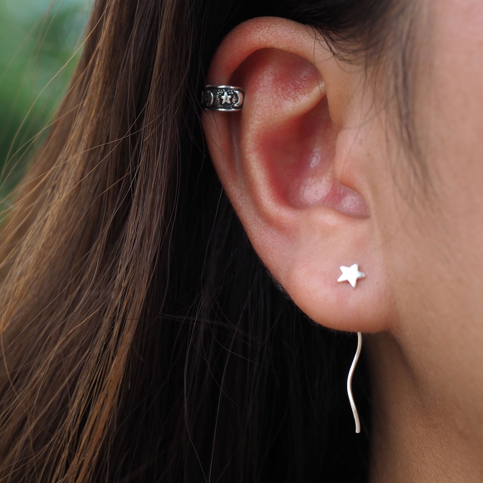 Sun Moon Star Ear Cuff Galaxy Celestial Ear Cuff Non Pierced - Etsy