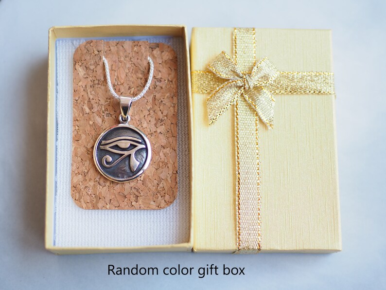 Egyptian Eye Necklace Sterling Silver Eye of Horus Chain - Etsy