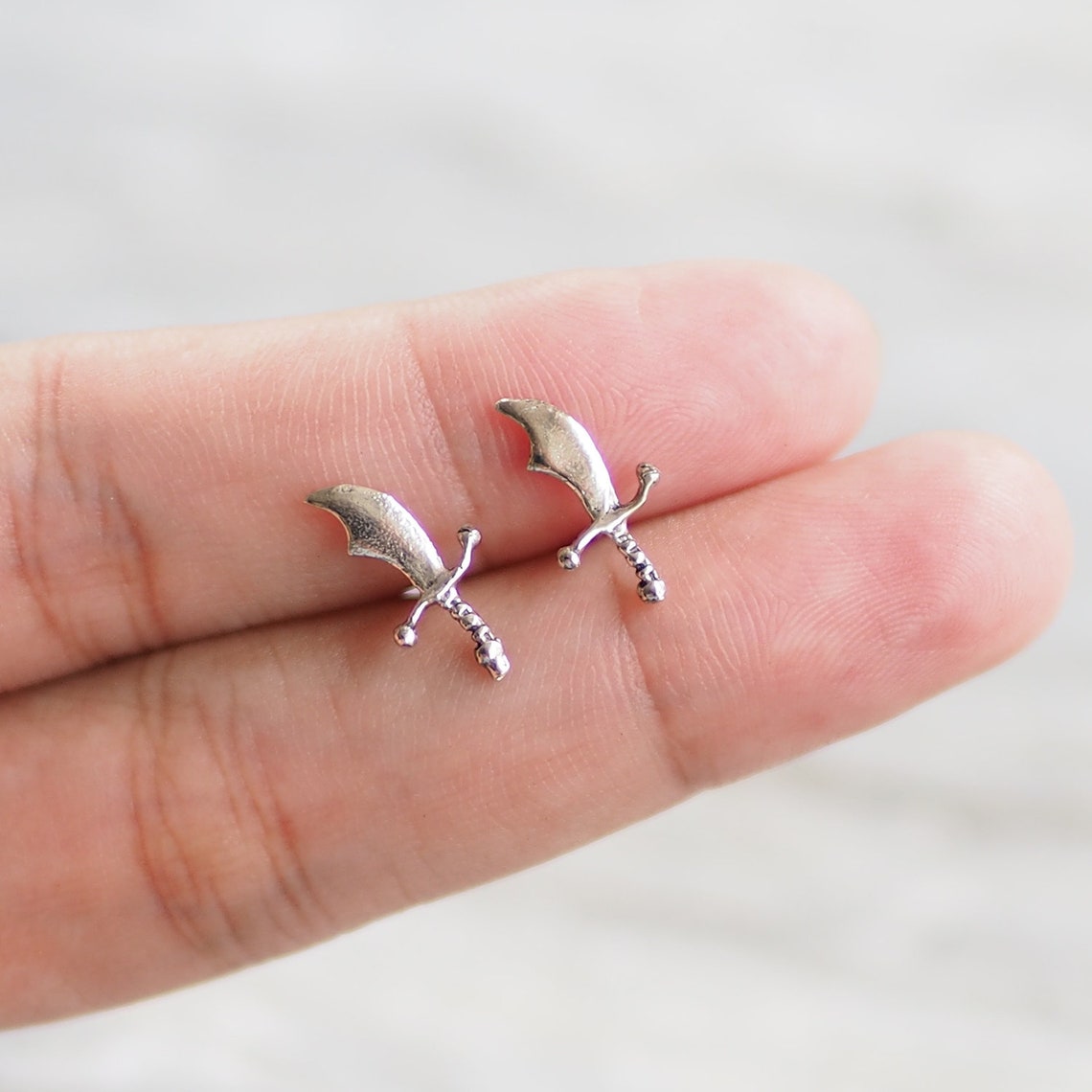 Knife Stud Earrings Sword Earrings Sword Jewelry Weapon - Etsy