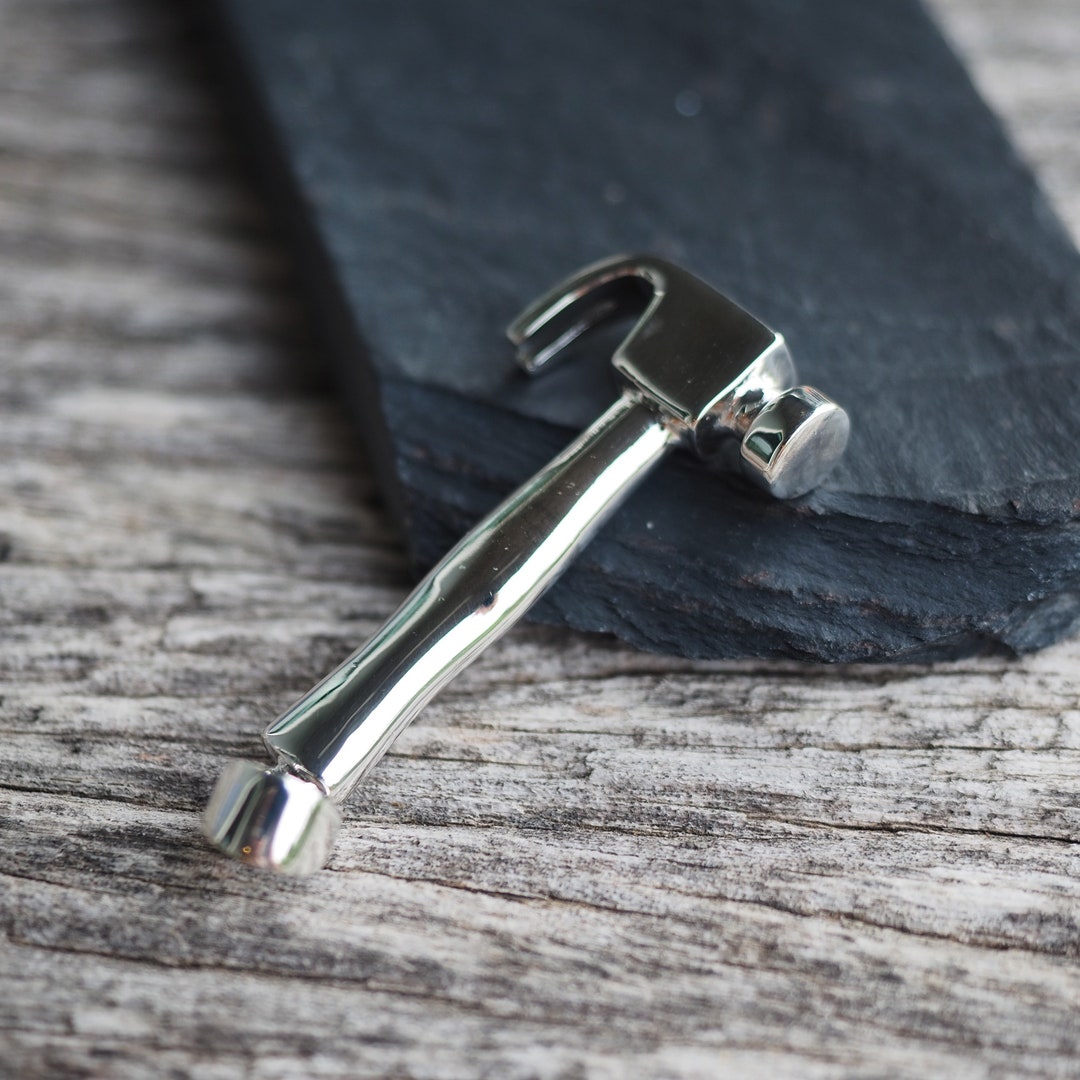 Sterling Silver 3D Claw Hammer Necklace, Tool Pendant, Christmas Gift ...