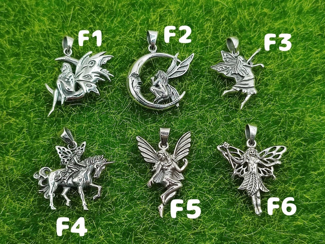 Sterling Silver Fairy Pendant Necklace, Angel Pendant, Gift for Her ...