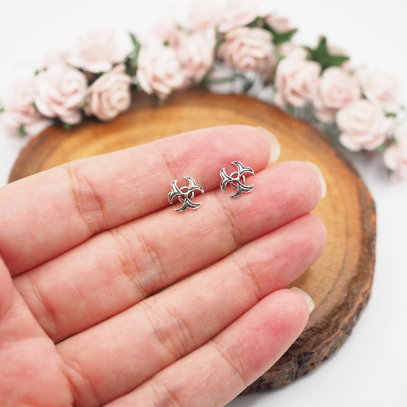 Biohazard Earrings Science Jewelry Biological Hazard Doctor - Etsy