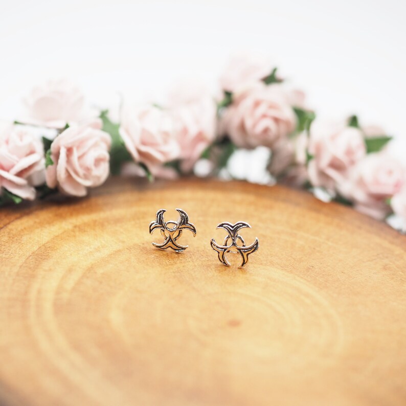 Biohazard Earrings Science Jewelry Biological Hazard Doctor - Etsy