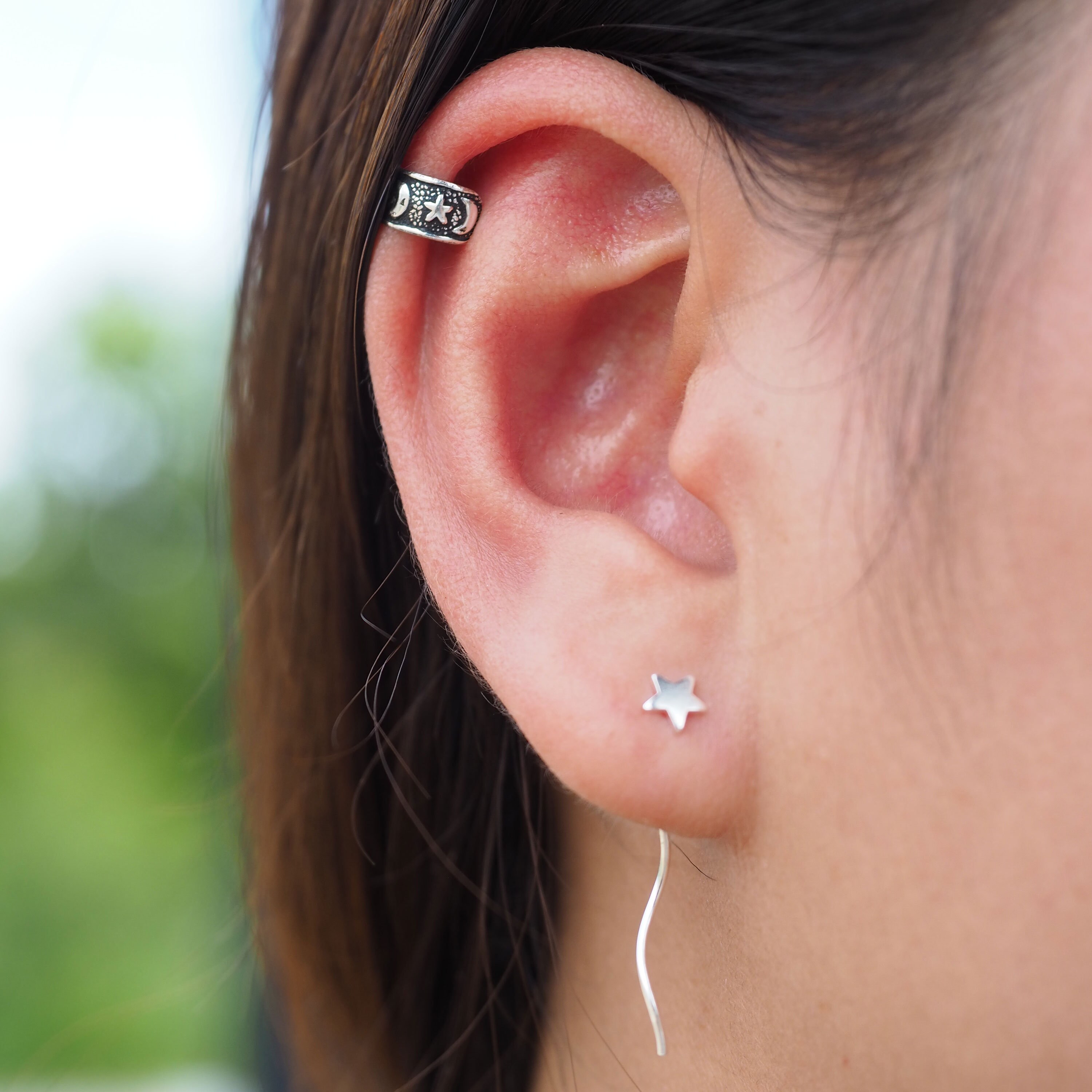 Sun Moon Star Ear Cuff Galaxy Celestial Ear Cuff Non Pierced - Etsy