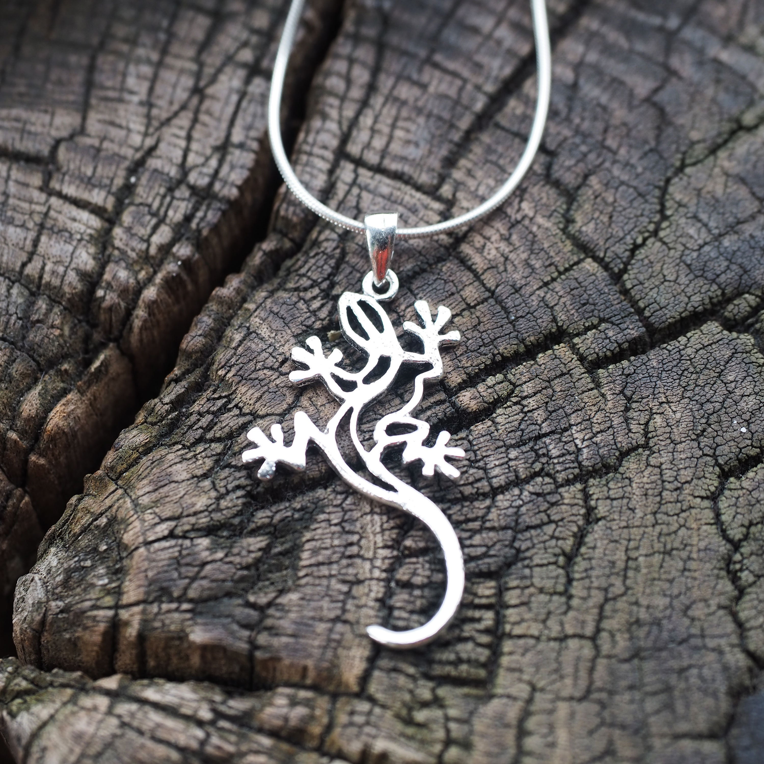 Sterling Silver Lizard Necklace Lizard Charm Pendants - Etsy