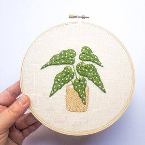 Polka Dot Begonia Embroidery PDF Pattern | Etsy
