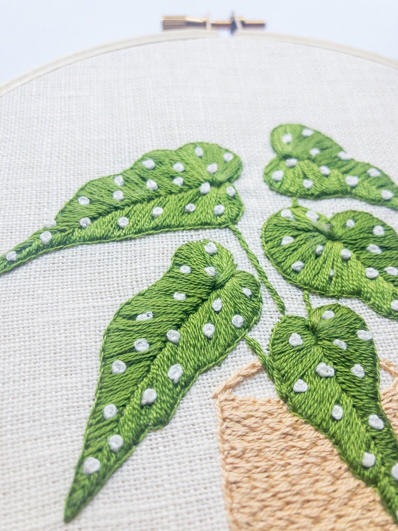 Polka Dot Begonia Embroidery PDF Pattern - Etsy