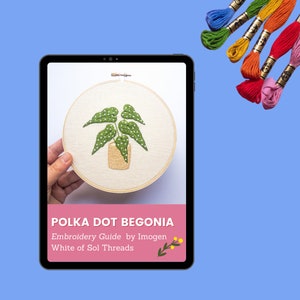 Polka Dot Begonia Embroidery PDF Pattern - Etsy