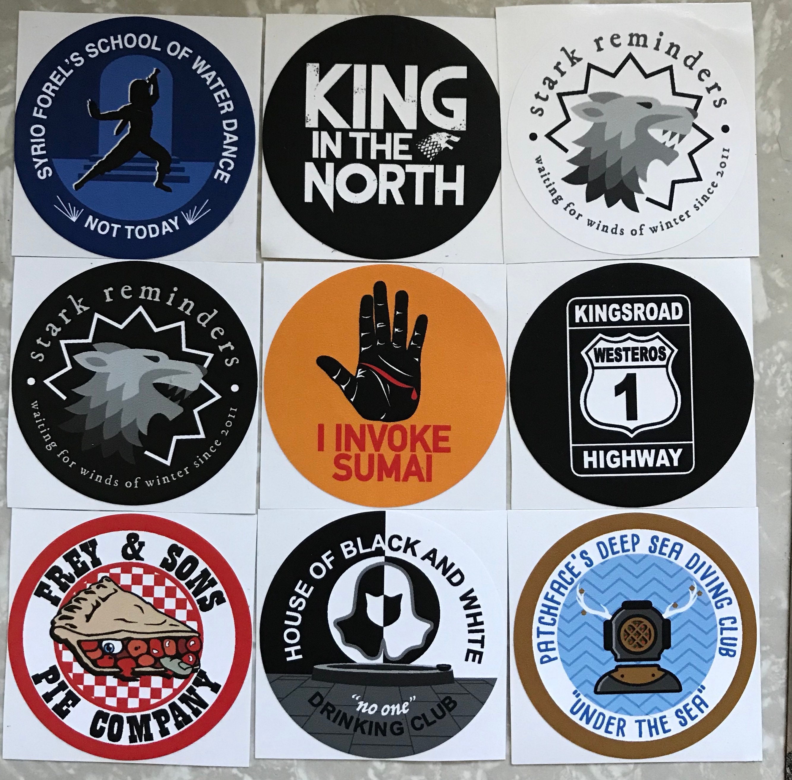 Game of Thrones Inspired Parody Sticker Pack 7 Designs - Etsy