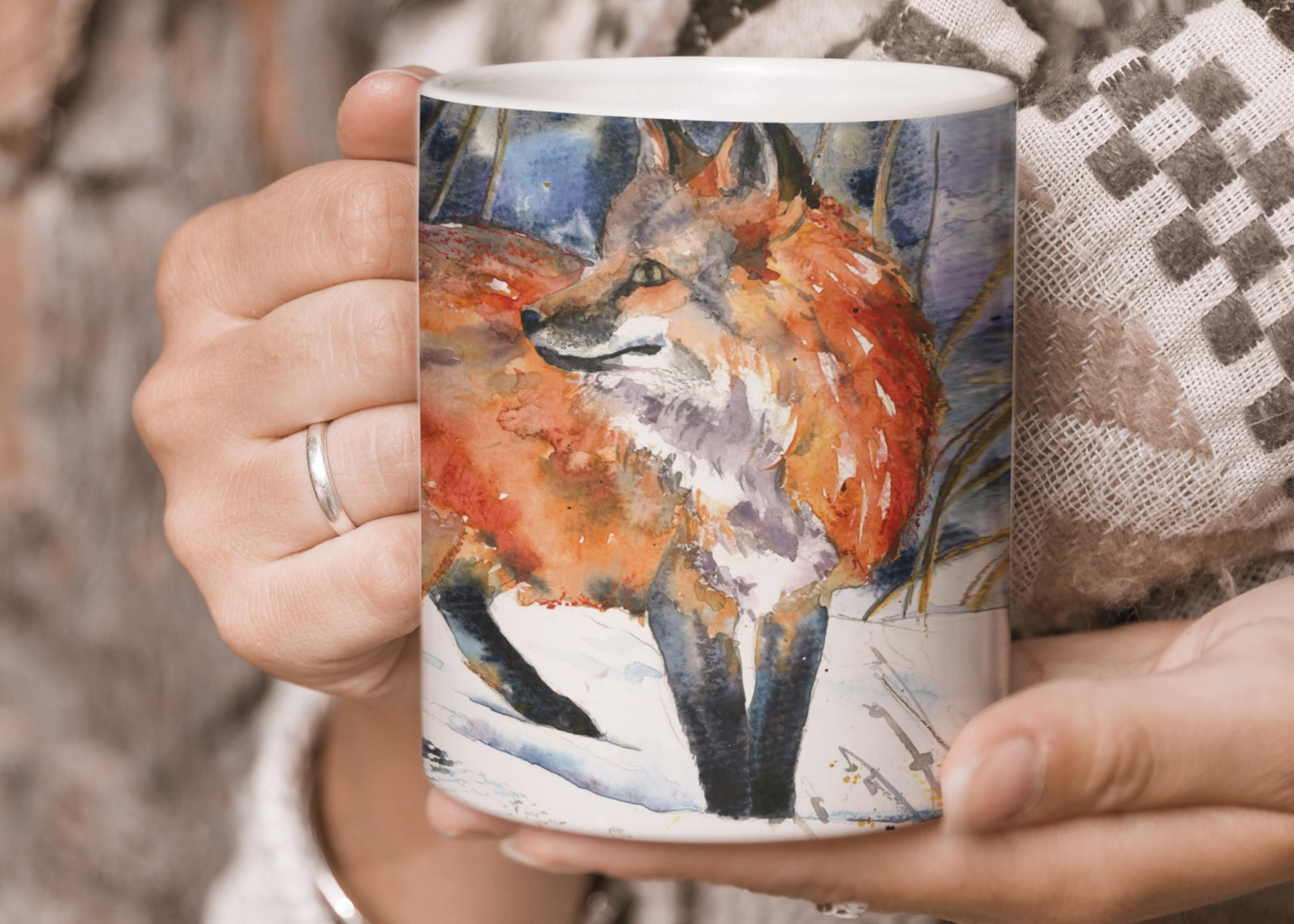 FOX Mug-fox Design Cup-wildlife Mug-fox British Art - Etsy UK