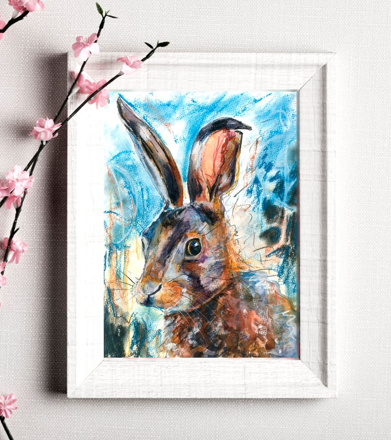 Hare Print-fine Art Print-giclee Print of 'hare in - Etsy