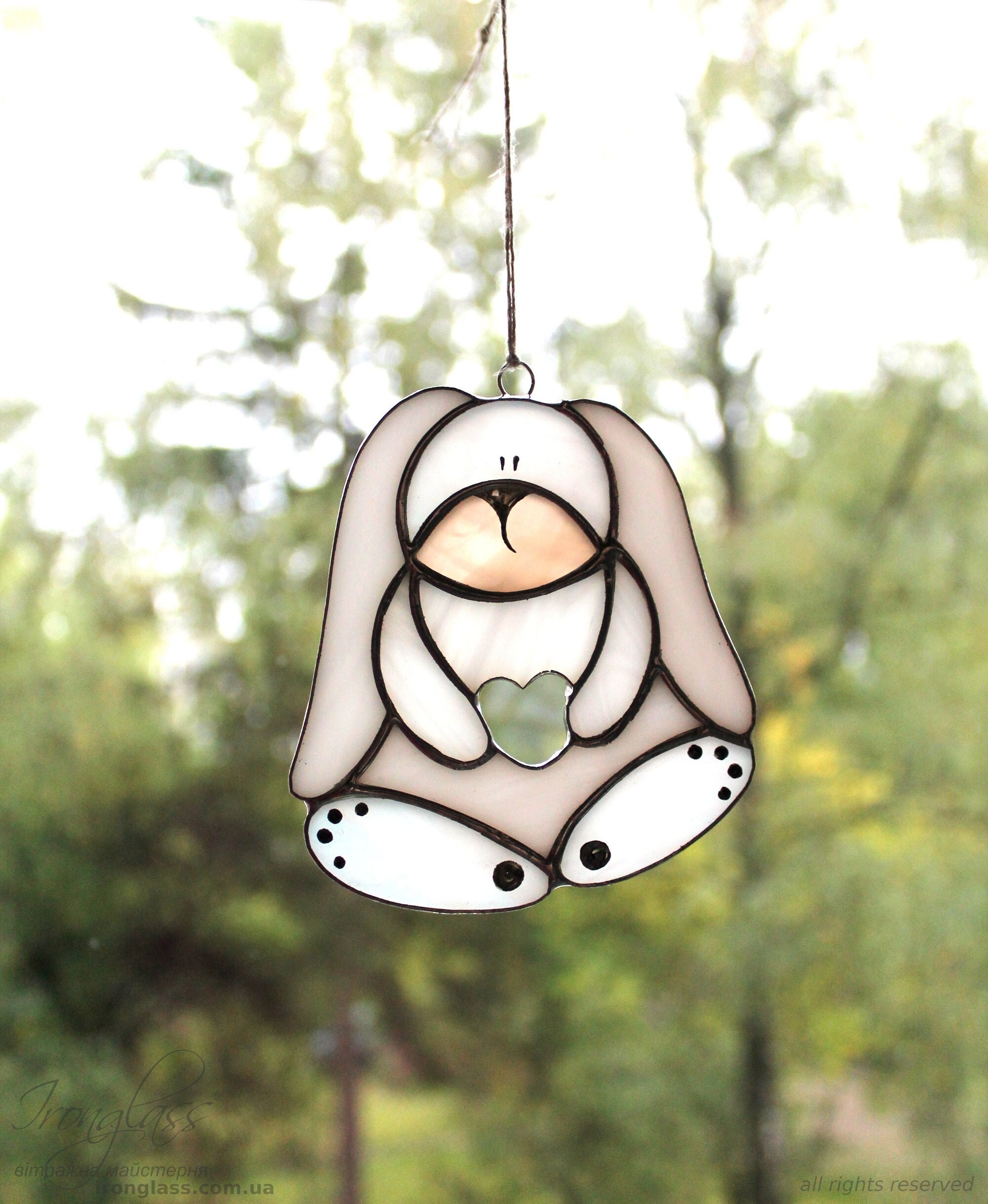 Stained Glass Rabbit Suncatcher at Ellie Costello blog