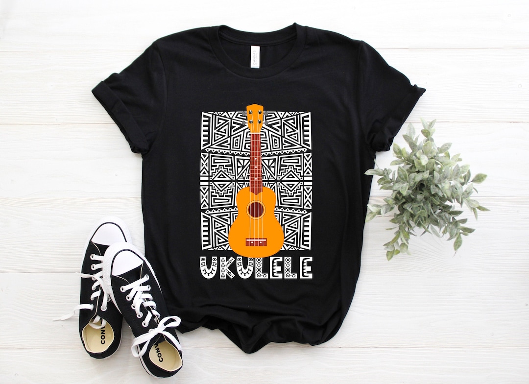 Ukulele Music Instrument Fan T-shirt, Vintage Musician Hawaiian Uke ...