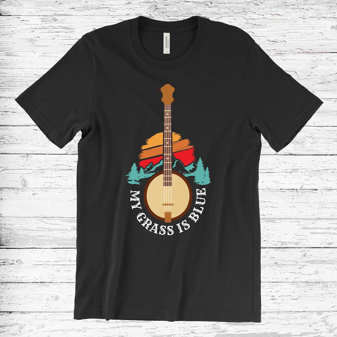 Banjo American Country Music Instrument Fan T-shirt, Vintage Bluegrass ...