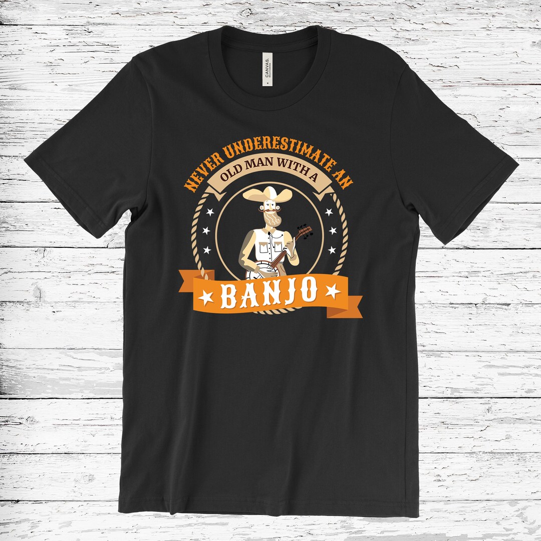 Banjo American Country Music Instrument Fan T-shirt, Vintage Bluegrass ...