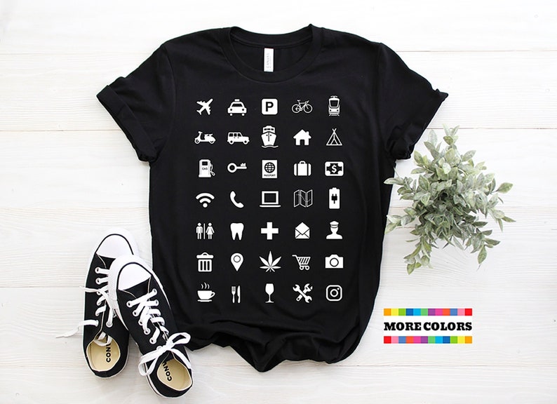 Cool Travel T-shirt International Icons Backpacker Dictionary Fan ...